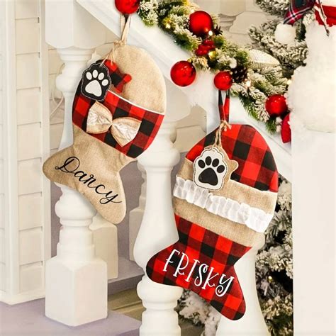 Santa With Cats Stocking Etsy