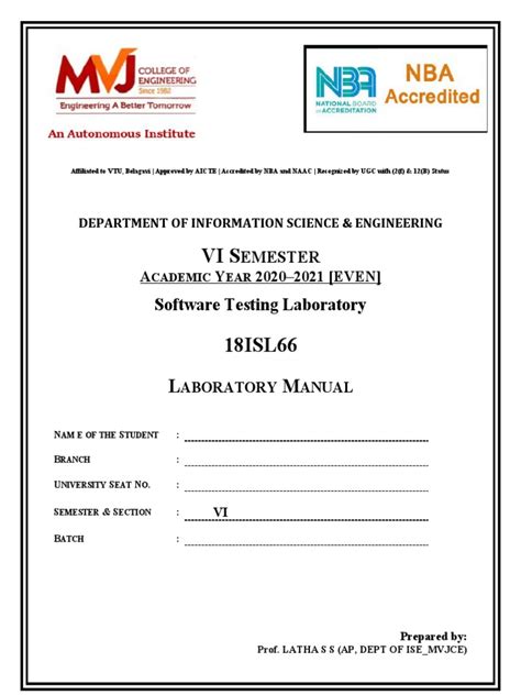 18isl66 software testing manual pdf engineering design