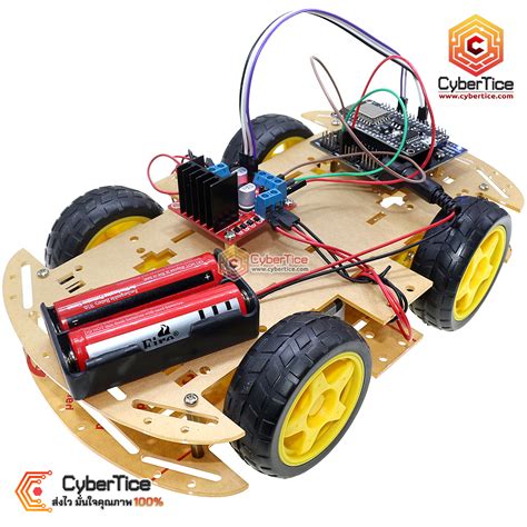 โปรเจค Esp8266 รถหุ่นยนต์ Smartcar 4ล้อ บังคับไร้สาย ควบคุมผ่านมือถือ App Blynk ขาย Arduino