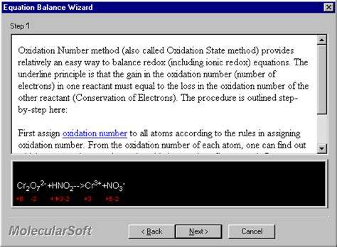 Oxidation Number Method
