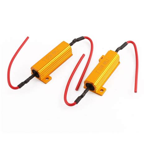 Coche Camión 50mm X 26mm Aluminio Rápido Intermitente Resistencia De Carga 50w 8rj 8 Ohm Para