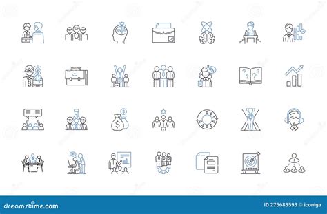 Interpersonal Skills Line Icons Collection Communication Listening Empathy Cooperation