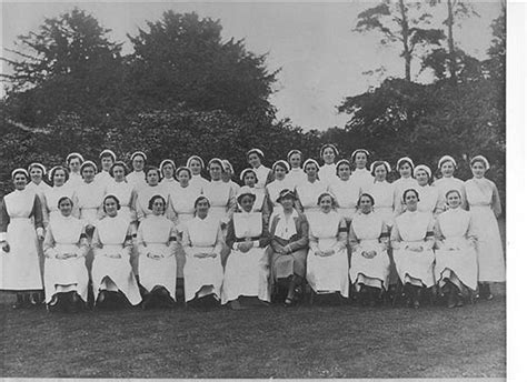 Matron Poses With Her Nurses Circa 1937