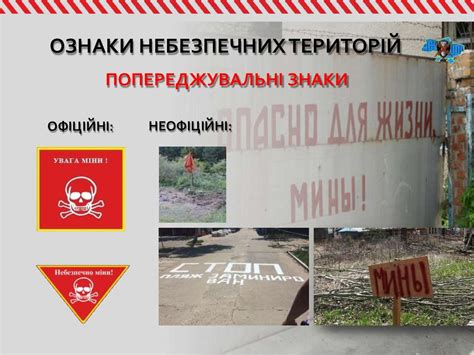 Ознаки небезпечних територій урок 8 презентация онлайн