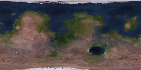 Terraformed Mars Map