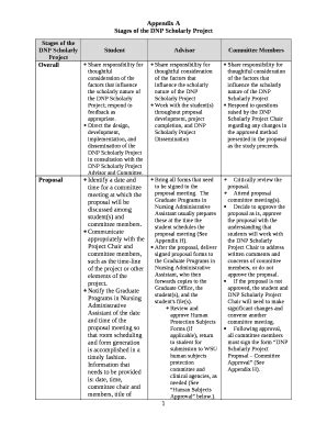 Stages Of The DNP Scholarly Project Doc Template PdfFiller