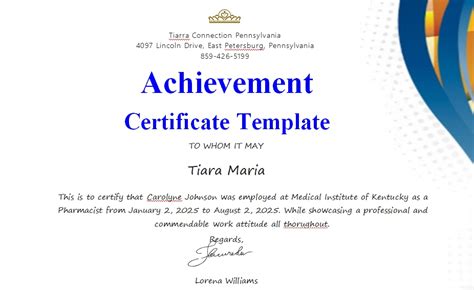 Certificate Of Attainment Template Cardtemplate My Id