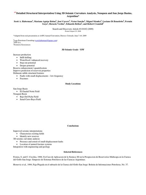 Pdf 3d Seismic Curvature Dokumentips