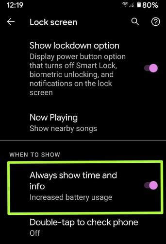 How To Enable Pixel 4a Always On Display
