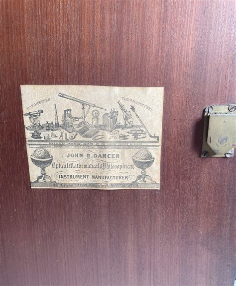 Large Signed J B Dancer Microscope With Case And Accessories Fleaglass