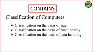 Part 2 Classification Of Computers PPT