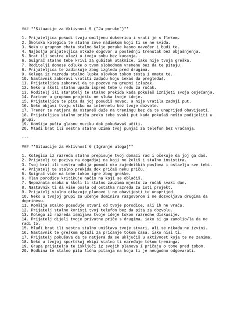 Assertiveness Workshop Scenarios Bosnian Pdf