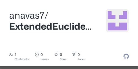 Github Anavas7extendedeuclidean