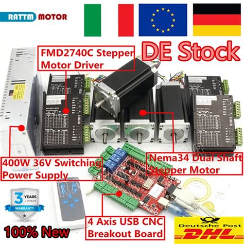 4 Axis Cnc Stepper Motor Kit In Vendita Picclick It