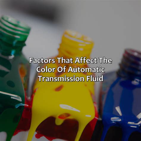 What Color Is Automatic Transmission Fluid