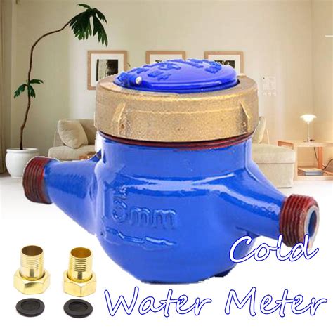 Water Meter Heavy Duty Brass Flow Measure Tap Cold Vicedeal
