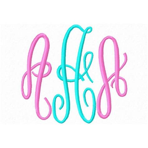 Fancy Swirl Monogram Embroidery Font Free Image Download