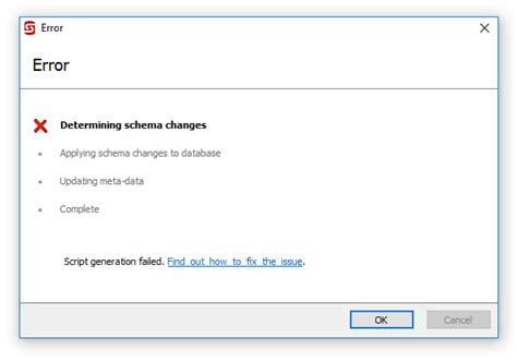 Failed To Generate Deployment Script Sql Source Control 5 Product Documentation