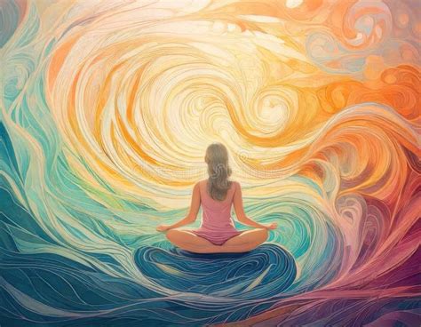 Abstract Art Of Serene Swirls And Pastel Patterns Stock Illustration Illustration Of