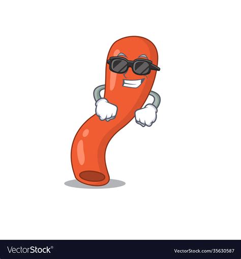Cartoon Character Appendix Wearing Classy Vector Image