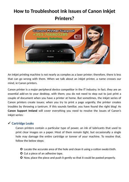 How To Troubleshoot Ink Issues Of Canon Inkjet Printers