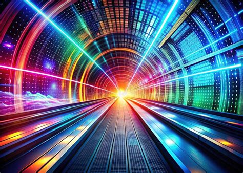 Experience The Future Of Data Flow A Futuristic Digital Tunnel