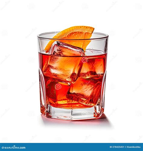 A Striking Classic Negroni Cocktail With Orange In A Rocks Glass Created By Generative Ai