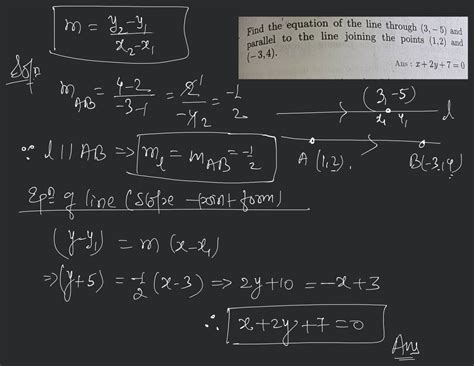 Find The Equation Of A Line Passing Through 2 1 And Parallel To The Lin