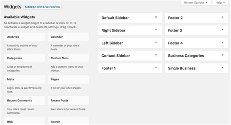 Adding Widgets To Sidebars Wyzi Documentation