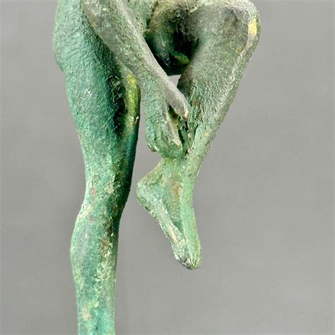 Small Nude Bronze Sculpture Of Women Posing On Lucite Base For Sale At