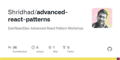 Github Shridhadadvanced React Patterns Epicreactdev Advanced React Pattern Workshop