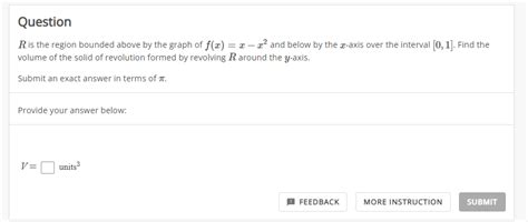 Solved R Is The Region Bounded Above By The Graph Of Chegg