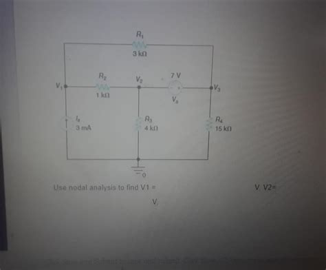Solved Use Nodal Analysis To Find V Chegg