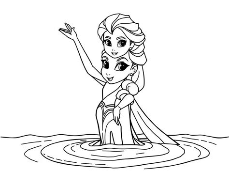 Frozen Elsa Disney Princess Christmas Coloring Page Printable