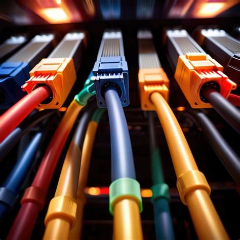 Network Cables Used In Data Center Premium Ai Generated Image