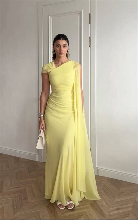 Itgirl Yellow Evening Dresses Event Dresses Chiffon Evening Dresses