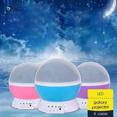 Galaxy Night Light Starry Sky Projector Led Rotating Star Lamp Bedroom