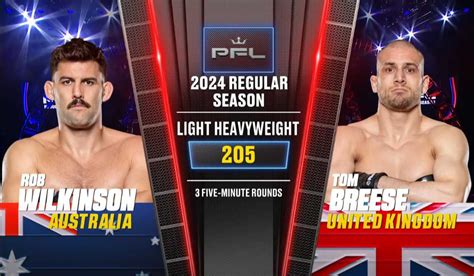 What Time Is Pfl 2 Tonight Wilkinson Vs Breese Start Times Schedules Fight Card Ringside24