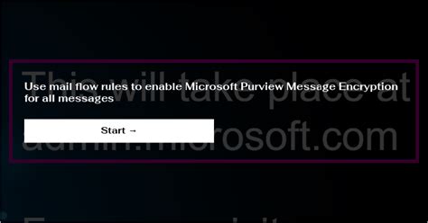 Use Mail Flow Rules To Enable Microsoft Purview Message Encryption For