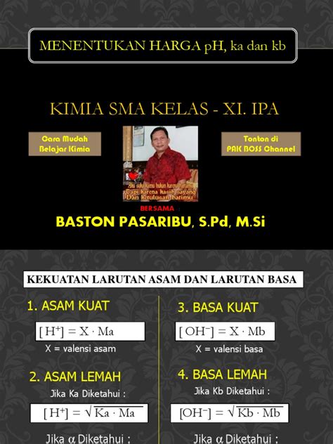 Menentukan Ph Ka Dan Kb Pdf