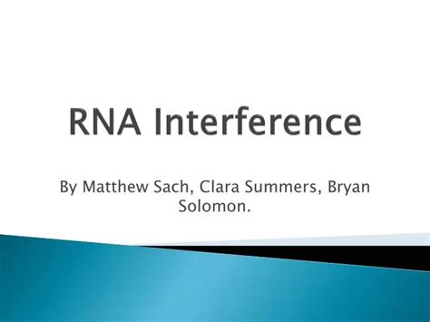 PPT RNA Interference PowerPoint Presentation Free Download ID