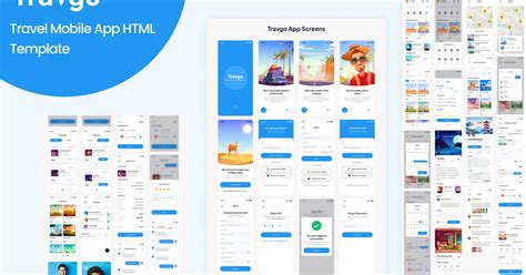 Travgo Travel Mobile App Html Template Site Templates Landing Page Templates Ft Mobile