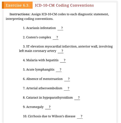 Solved Exercise 63 Icd 10 Cm Coding Conventions