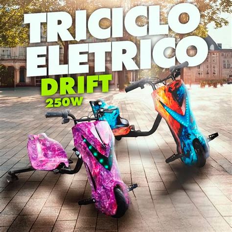 Triciculo Elétrico Drift Triciclo Infantil 8 Poleg 350w Bluetooth