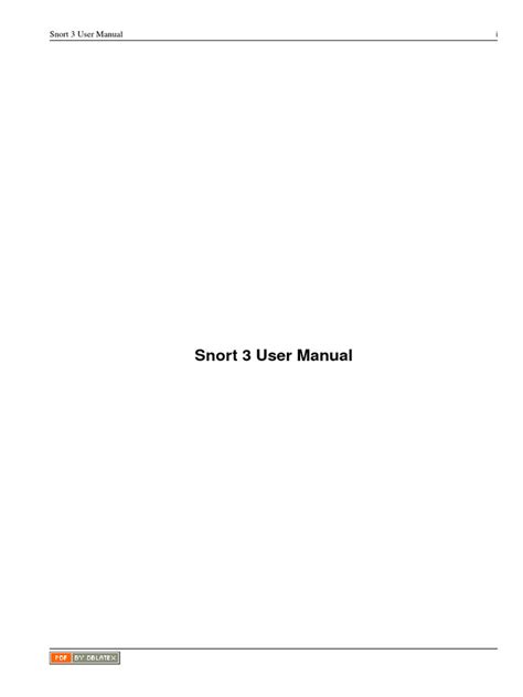 Snort User Manual Pdf Command Line Interface Integer Computer