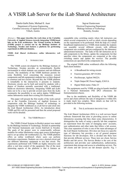 Pdf A Visir Lab Server For The Ilab Shared Architecture