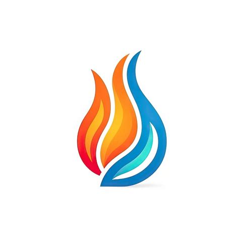생성 된 흰색 배경 Ai에 현대적이고 최소한의 양식화 된 평면 불꽃 아이콘 프리미엄 사진