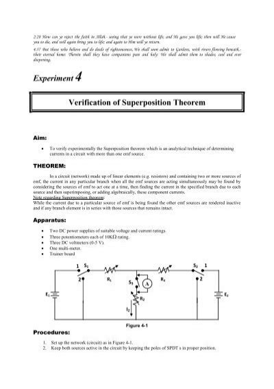 Experiment Verification Of Superposition Theorem