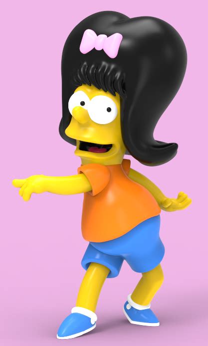 💃 Bart Dancing The Shoop Shoop Song Bart With Wig Dancing・ Stl File