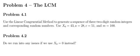 Solved Problem 4 The Lcm Problem 41 Use The Linear
